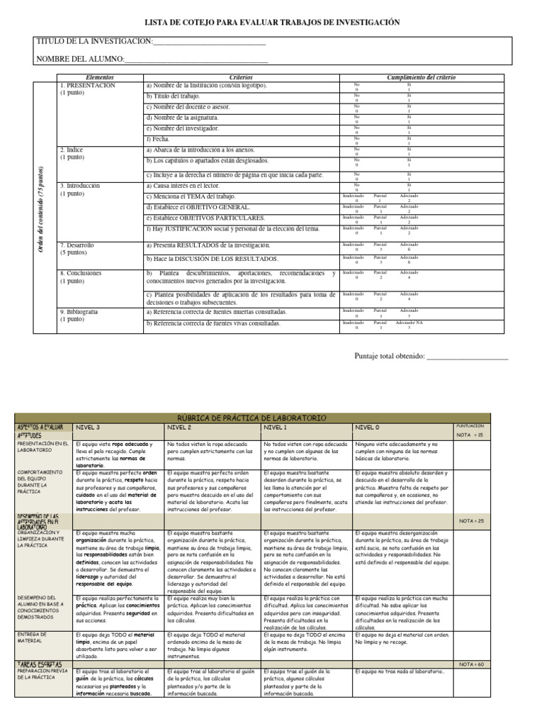Instrumentos Progresion 1 | PDF | Laboratorios