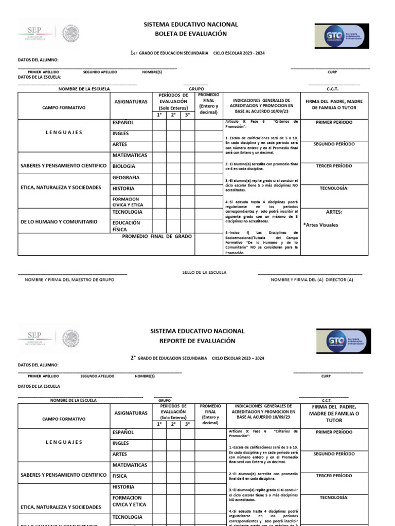 Boletas 2023 2024 | PDF