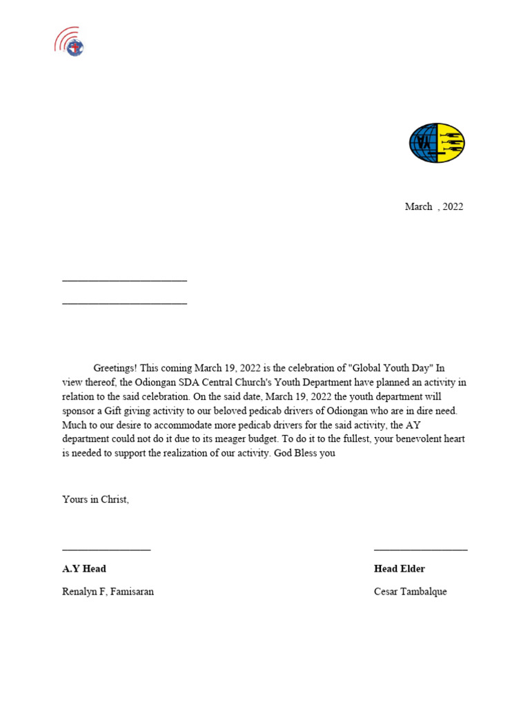 Solicitation Letter Central | PDF | Cooking, Food & Wine