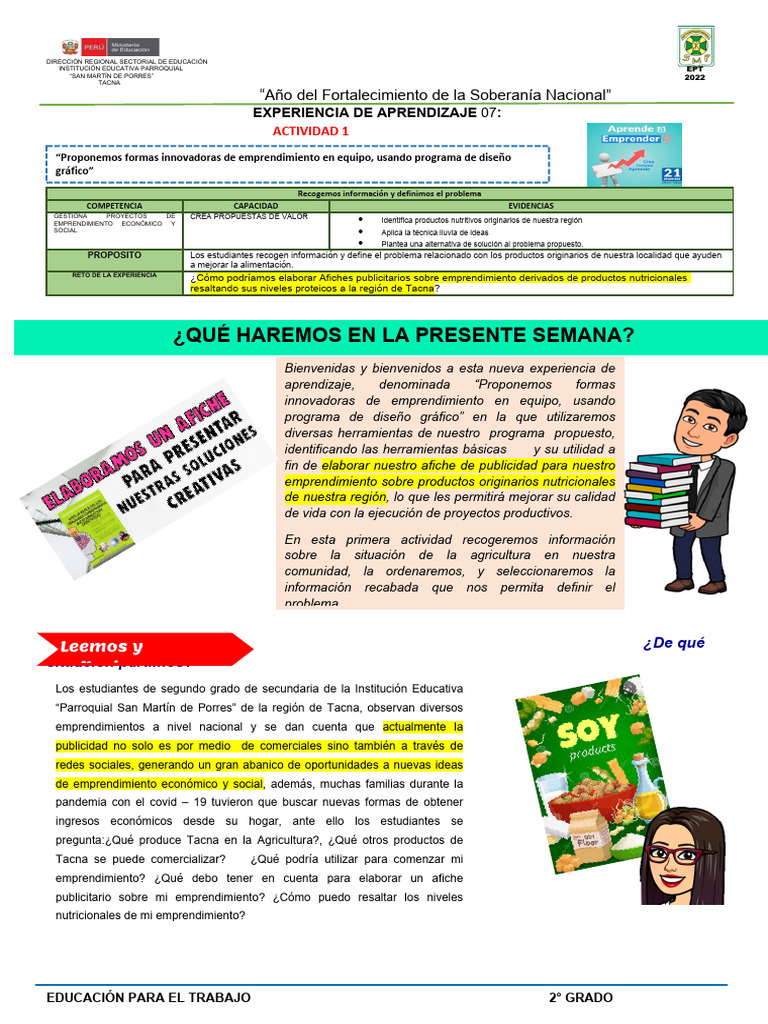¿Qué Haremos en La Presente Semana?: "Año Del Fortalecimiento de La ...