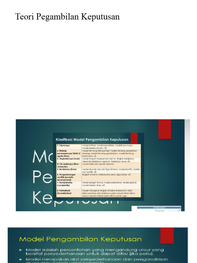 Model Pengambilan Keputusan | PDF