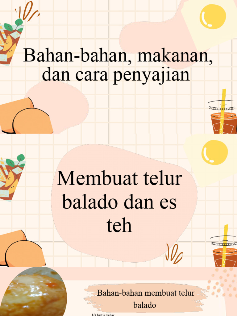 Resep Telur Balado dan Es Teh | PDF
