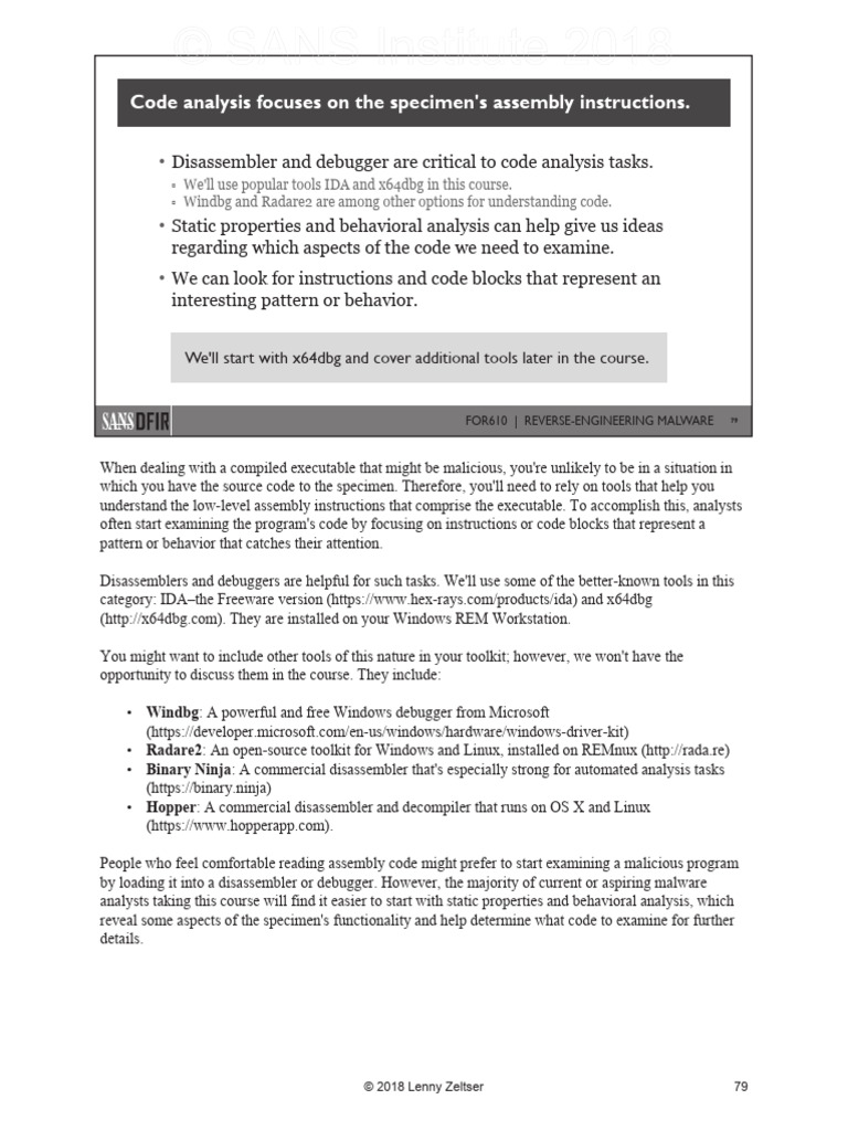 Code Analysis Focuses On The Specimen's Assembly Instructions | PDF ...