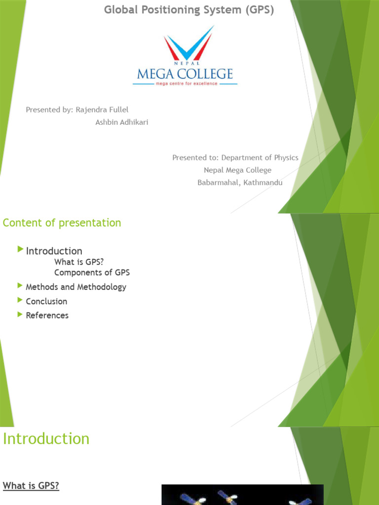 Presentation 1 | PDF | Global Positioning System | Navigation
