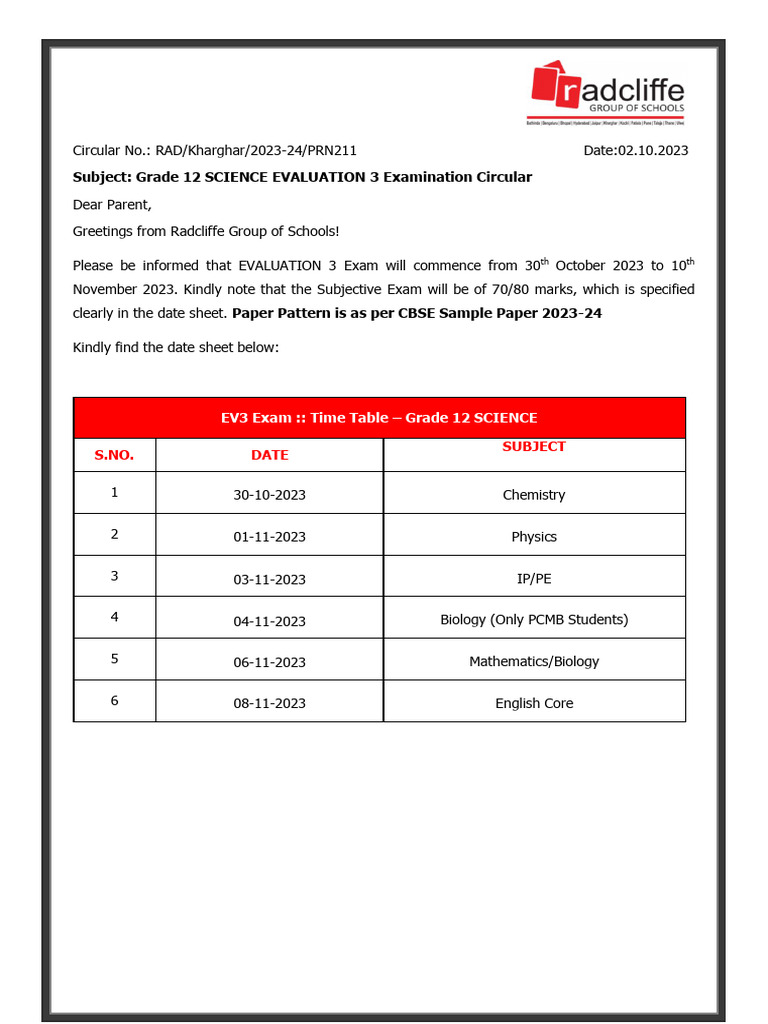 Cir 211 Grade Xii SC Ev3 Exam | PDF | Derivative | Chemistry