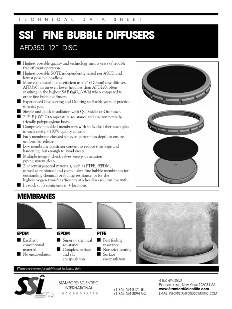 SSI AFD350 12in DiscDiff 012210 | PDF | Materials | Physical Sciences