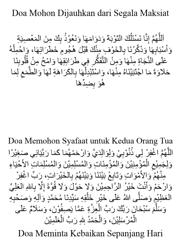 Doa Doa Harian Print Pdf