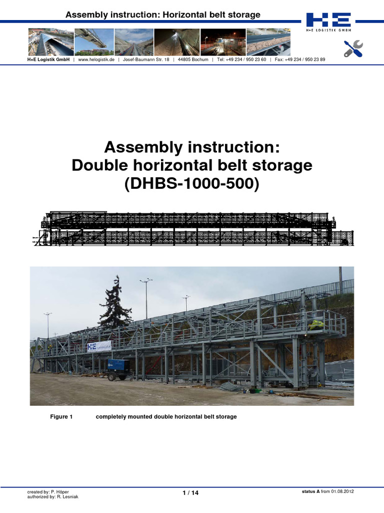 Horizontal Belt Storage Assembly Guide | PDF | Belt (Mechanical) | Machines