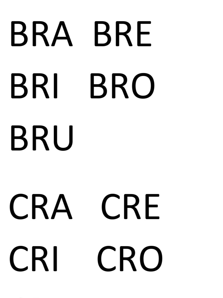 Bra Bre Bri Bro Bru | PDF
