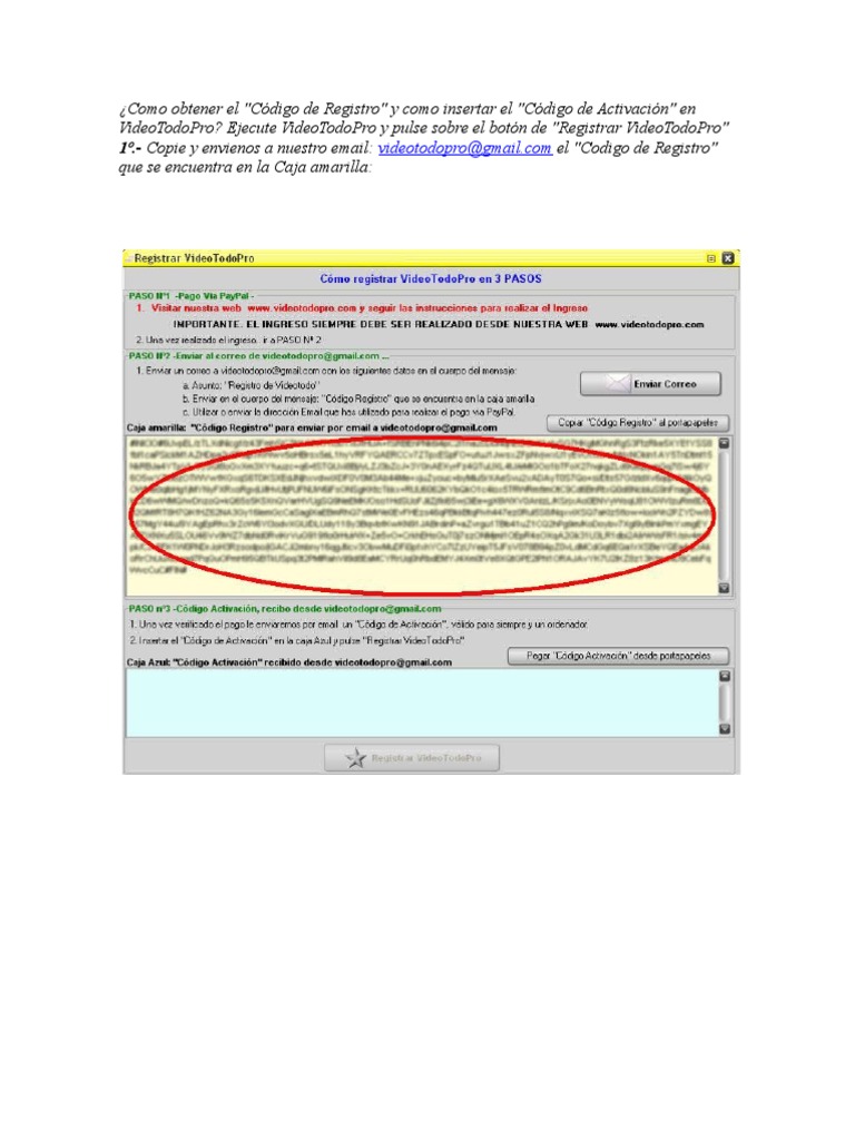 Como Obtener El Codigo de Activacion | PDF