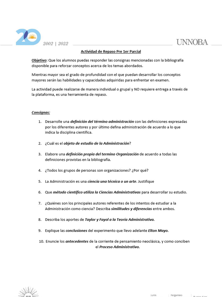 Repaso de Administración para Examen | PDF