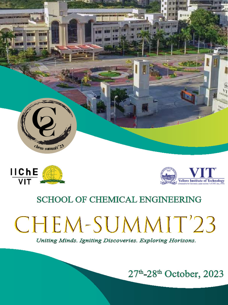 Chem-Summit'23: VIT IIChE Conference | PDF | Engineering | Chemical ...