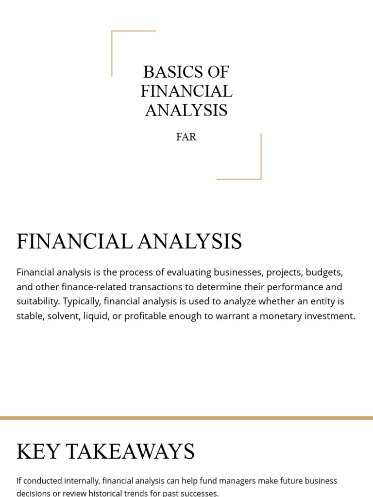 Basics of Financial Analysis | PDF | Financial Statement Analysis ...
