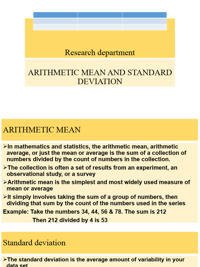Mean and Standard Deviation 2 | PDF | Mean | Normal Distribution