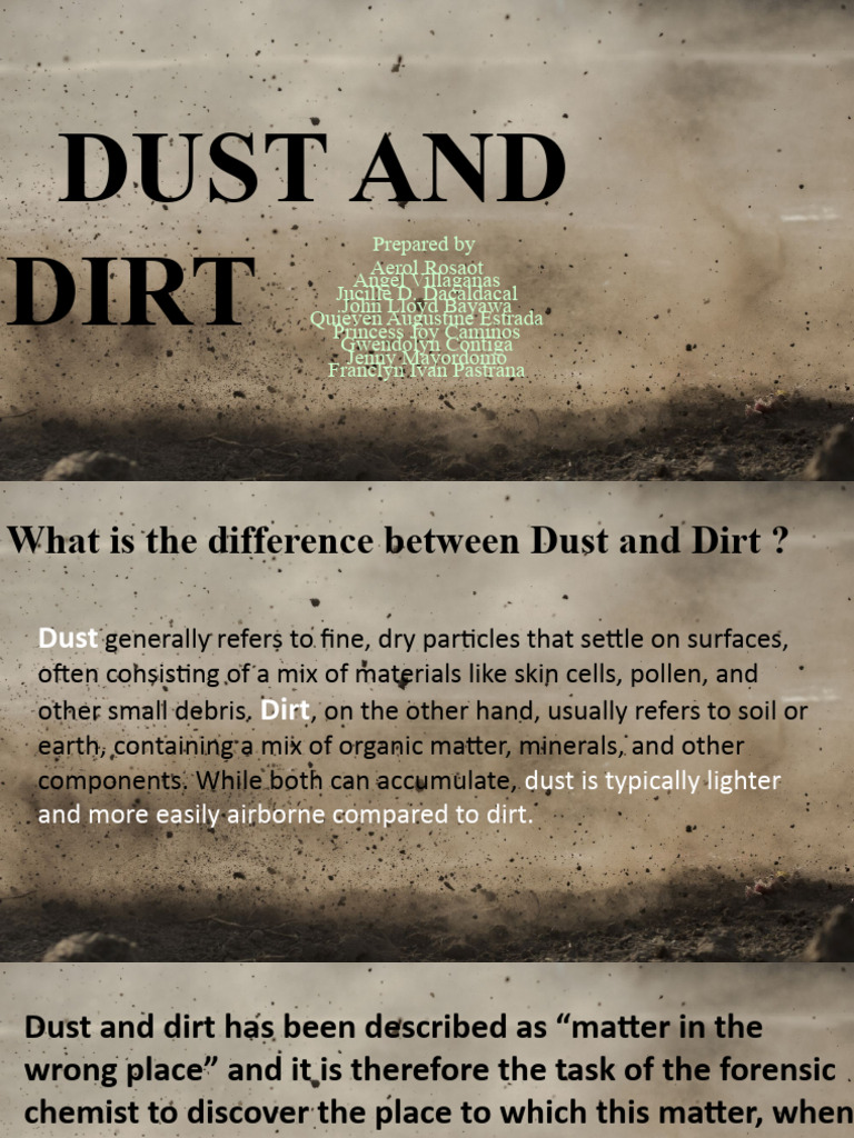 Group 1 Report | PDF | Dust | Soil Group 1 Report | PDF | Dust | Soil