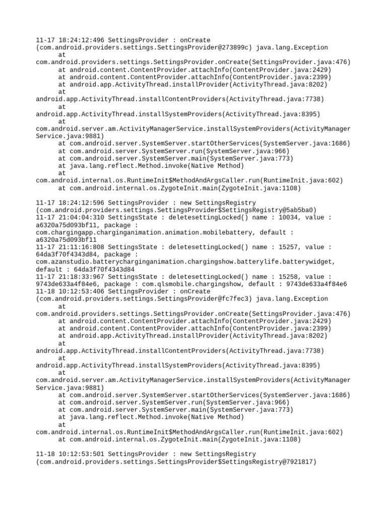 Settings Provider Pdf Java Programming Language Software