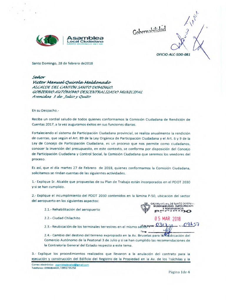 Preguntas Realizadas Por La Asamblea Local Ciudadana | PDF | Economias