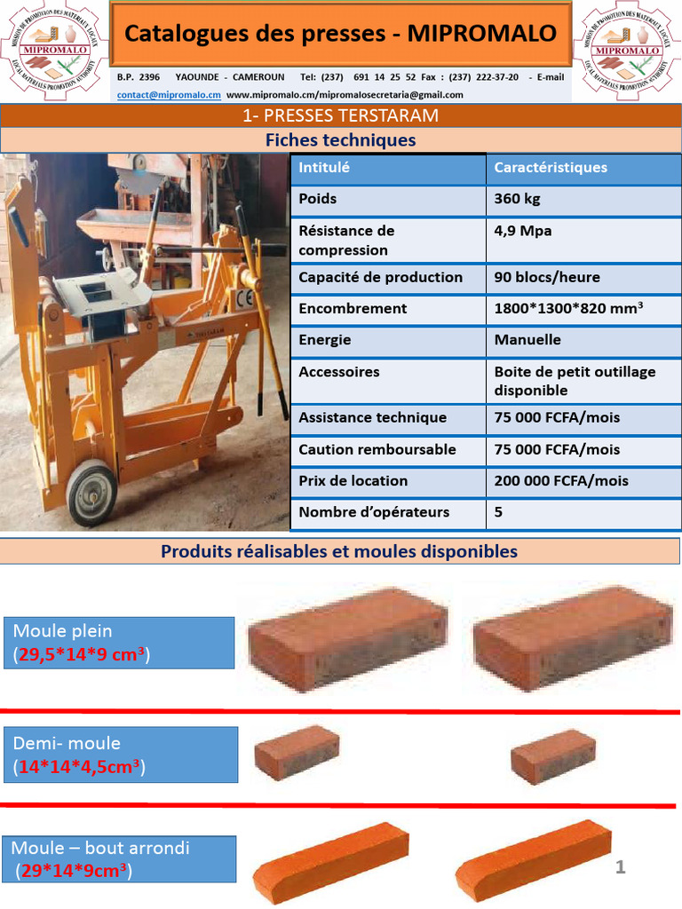 Catalogues des presses MIPROMALO | PDF | Véhicules