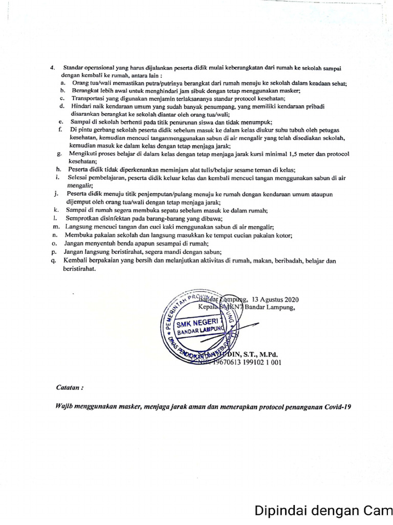 Sop KBM SMKN7 BL | PDF