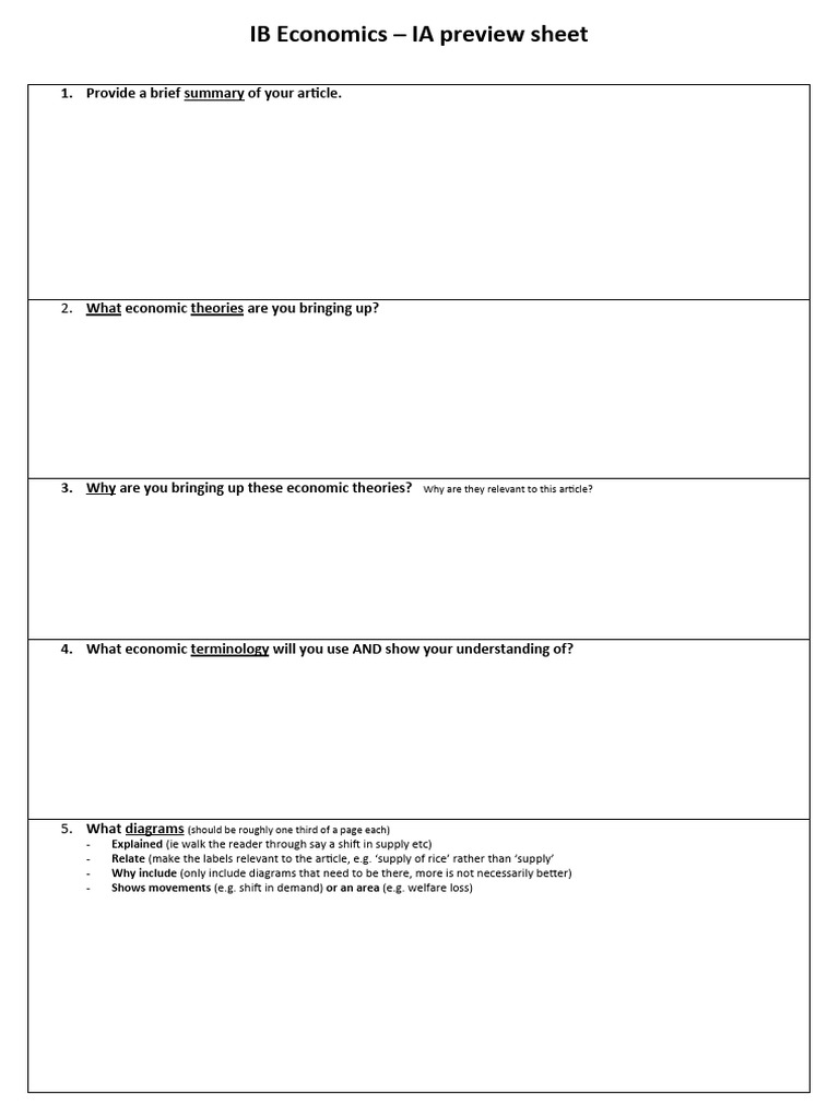 Ia Planning Sheet 2023 2024 | PDF