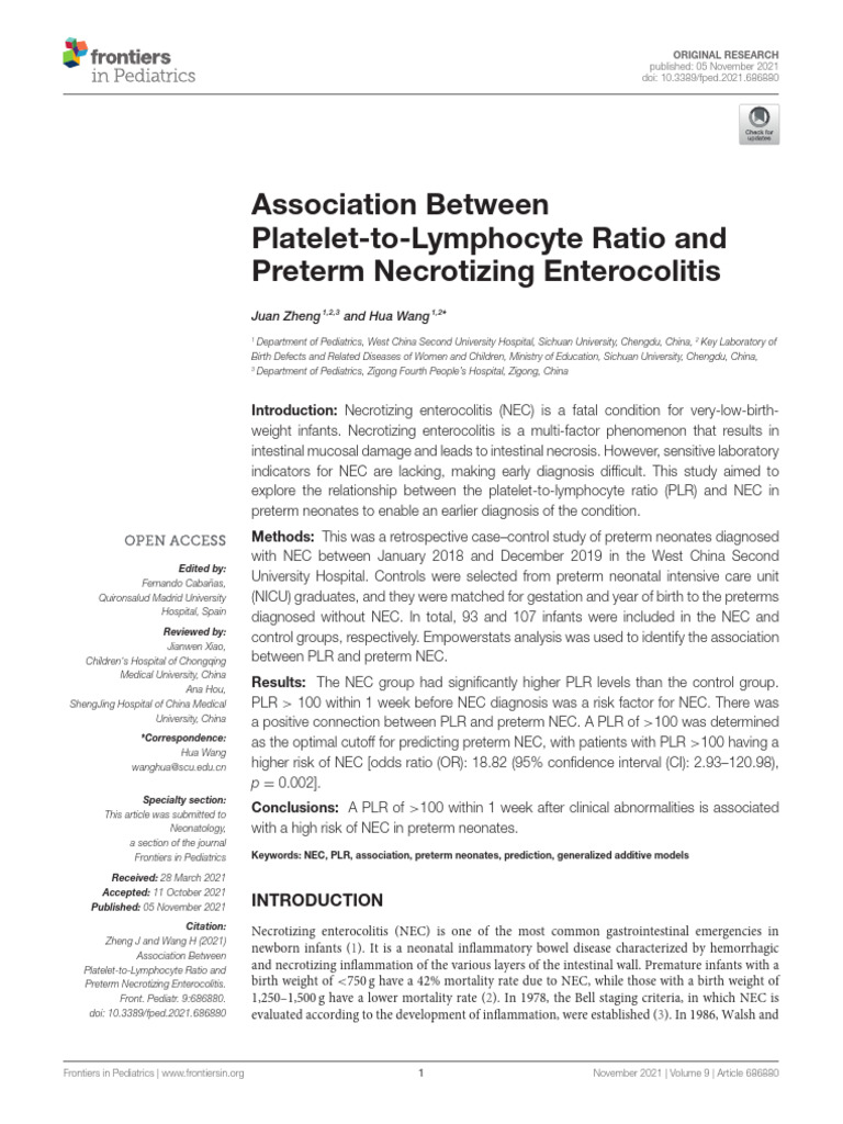 NEC Journal | PDF | Preterm Birth | Inflammation