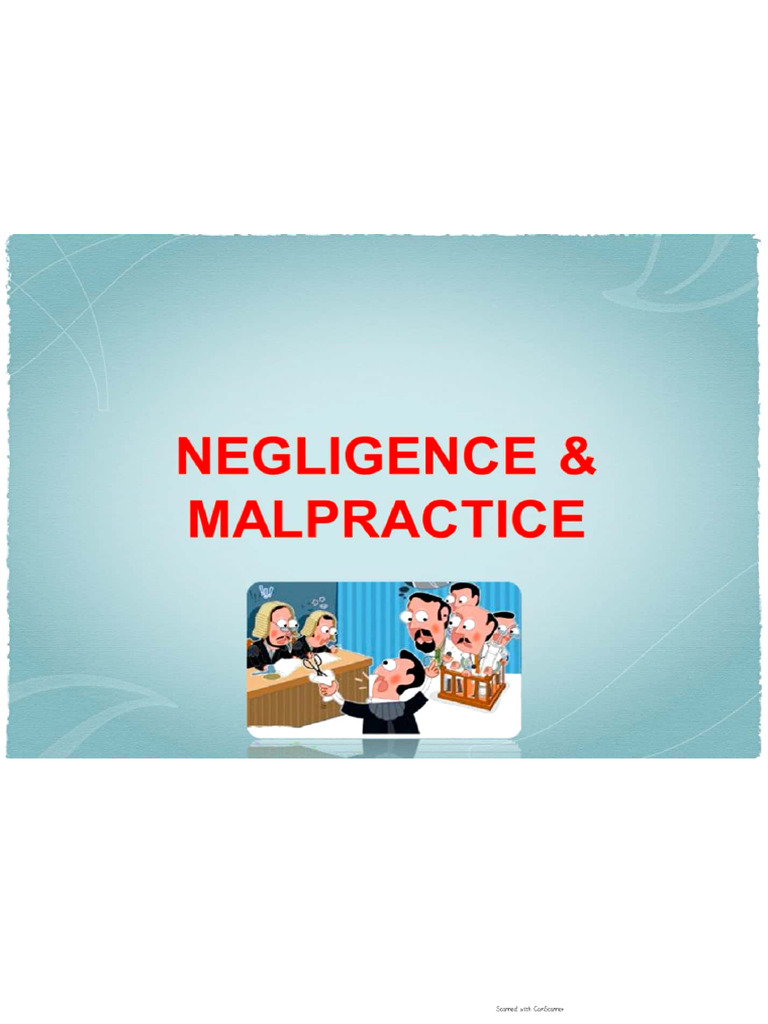 Malpractice &negligence (Ethics) | PDF