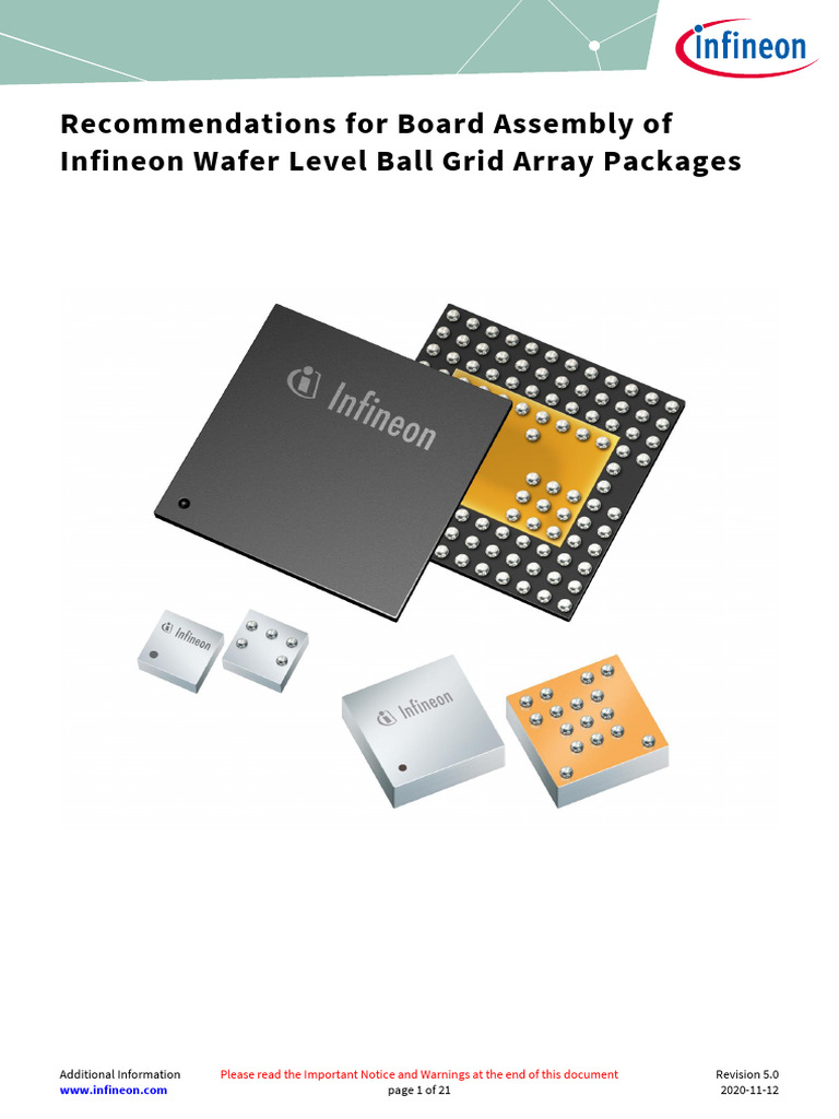 Infineon Board Assembly Recommendations WaferLevelBGA Package v05 00 en ...