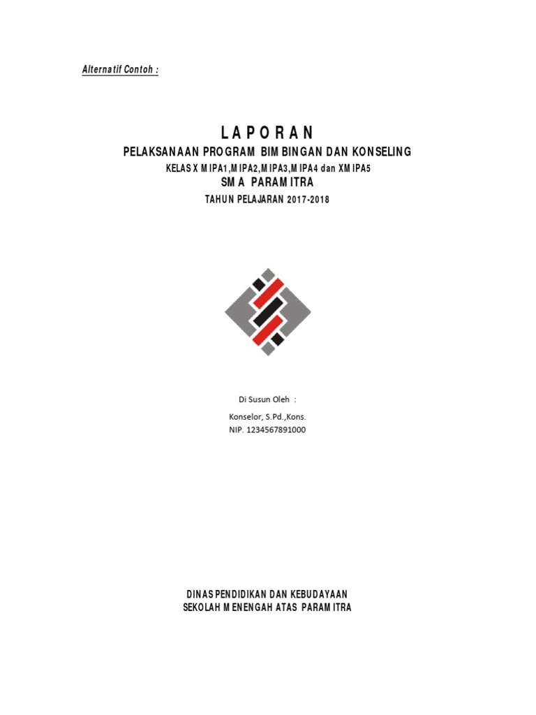 Alternatif Contoh Buku Laporan Pelaksanaan BK SMA-MA | PDF | Bisnis