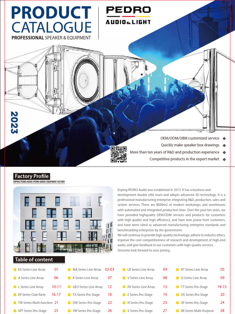 2023 PEDRO Catalog PRO ALL | PDF | Loudspeaker | Computer Engineering