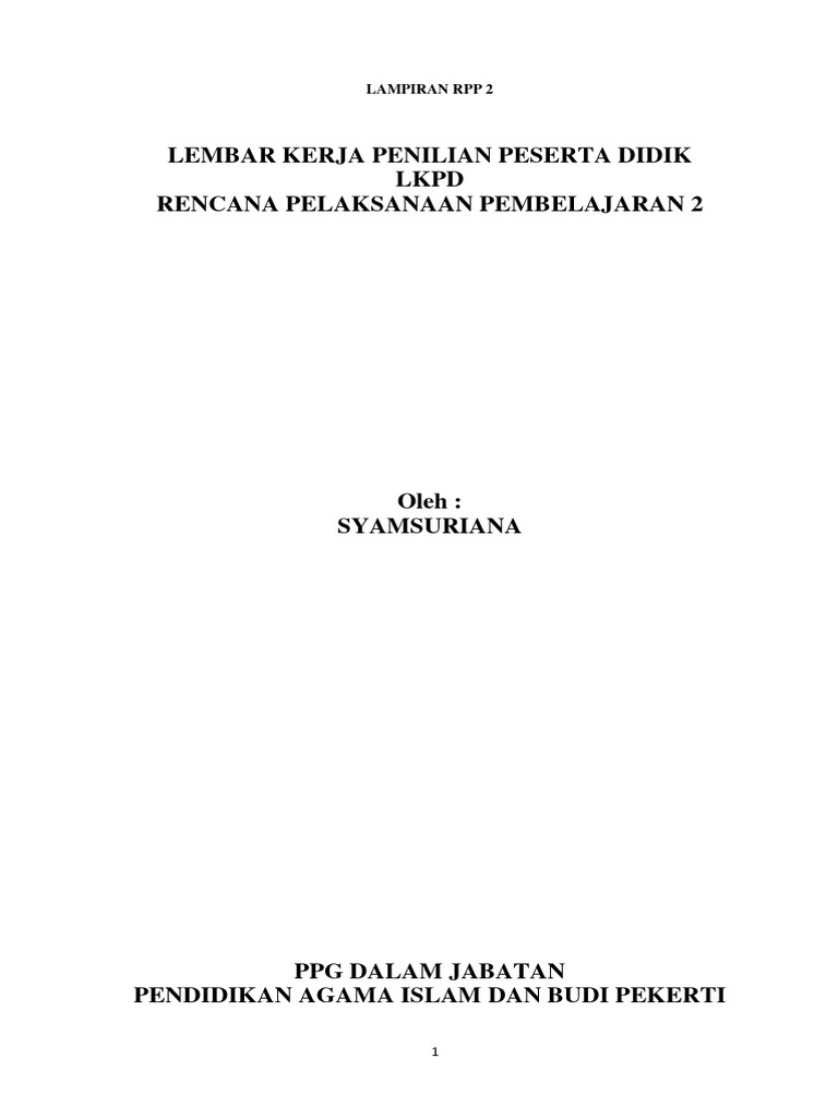 LKPD RPP 2 | PDF