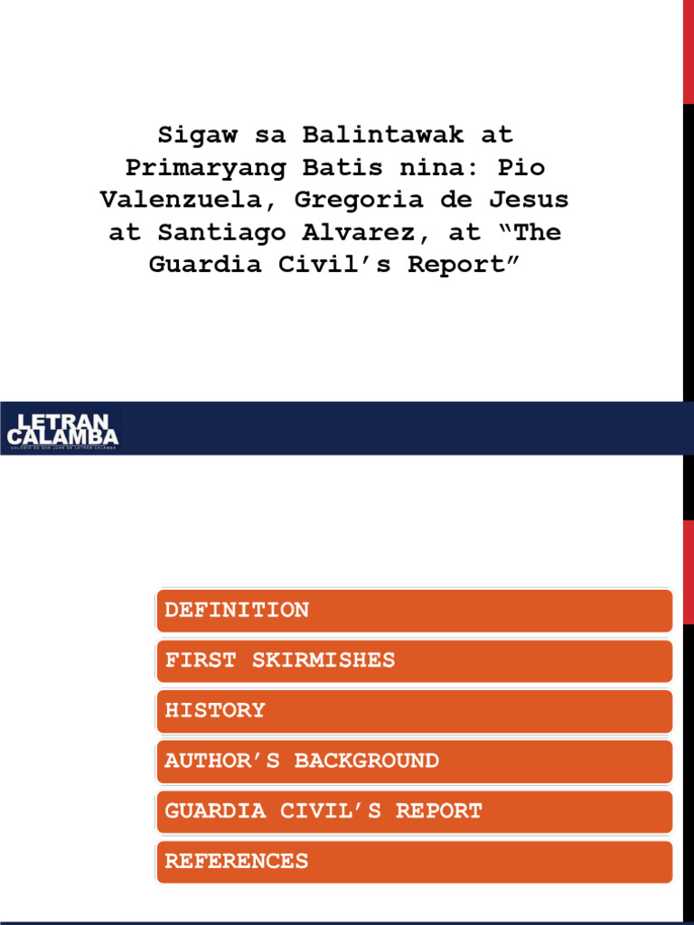 Sigaw Sa Balintawak | PDF | Independence | Military Of Spain