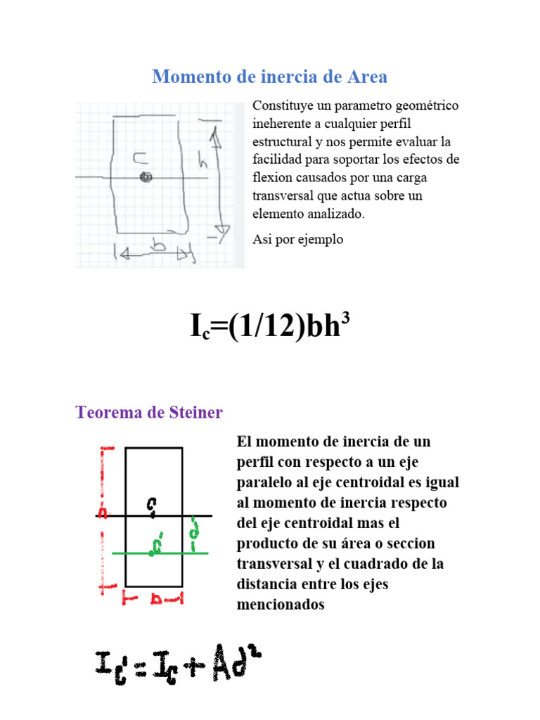 Momento de Inercia Area | PDF