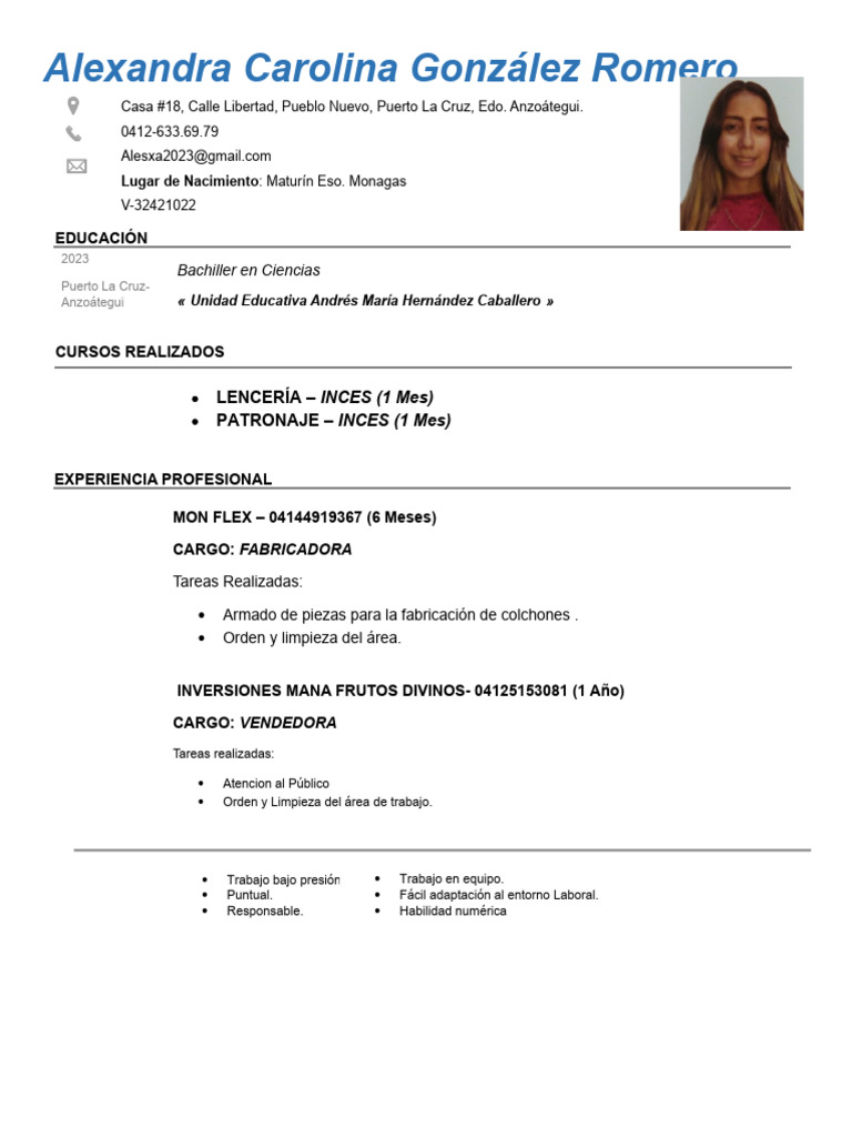 Currículum Alexa | PDF