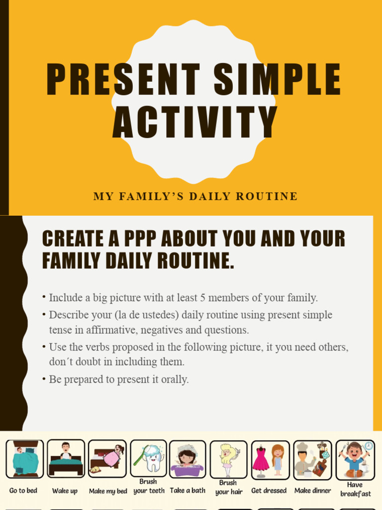 Present Simple Activity-Family Presentation | PDF