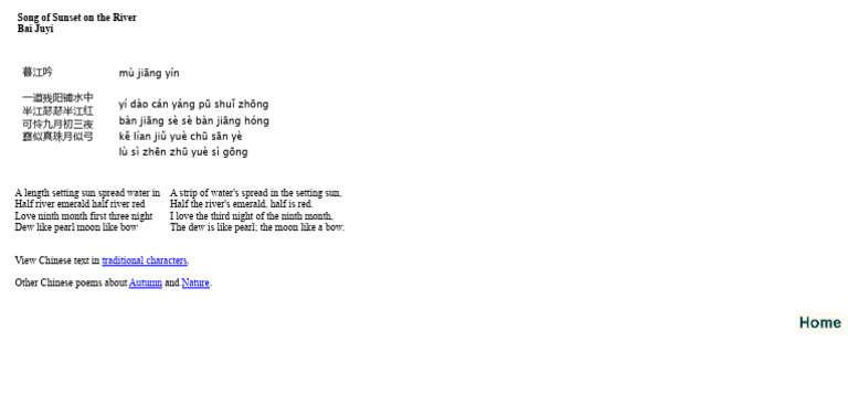 Song of Sunset On The River | PDF