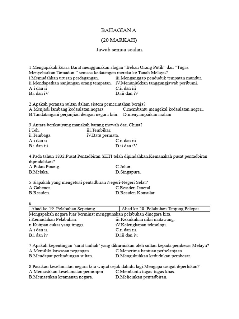 Soalan Pkbs 2 Sejarah t3 23 | PDF