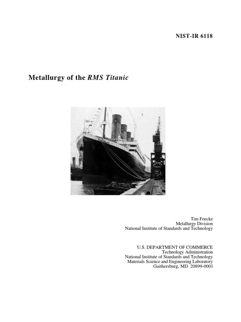 Titanic Hull Metallurgy Analysis | PDF | Fracture | Microstructure