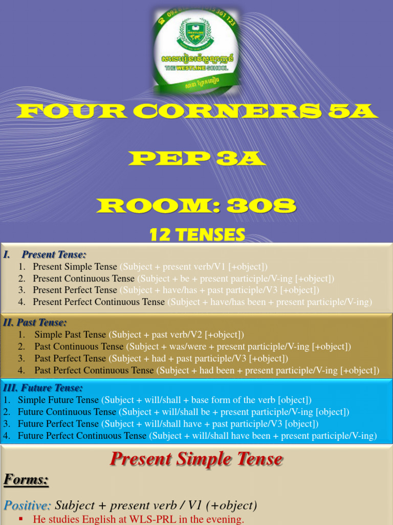 Level 5A-PEP 3A - Present Simple 2 | PDF | Verb | Grammatical Number