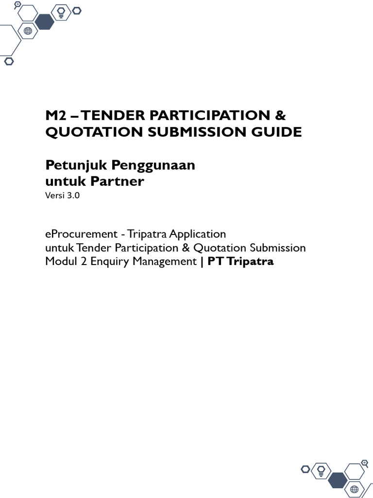 (FRONTEND-GUIDE) Tender Participation - Quotation Submission (Single Envelope, Double Envelope ...