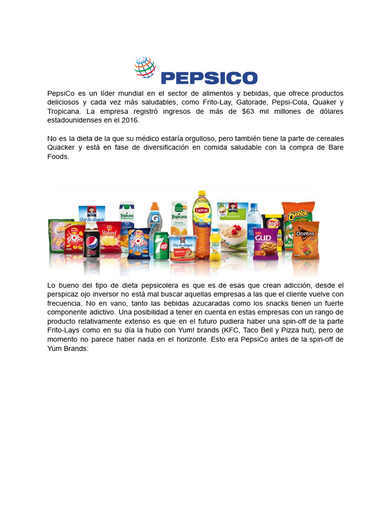 Pepsico | PDF | Pepsi Co | Economias