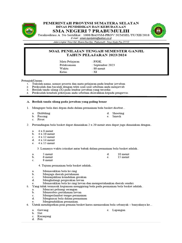 Soal PTS Icha - CBT | PDF