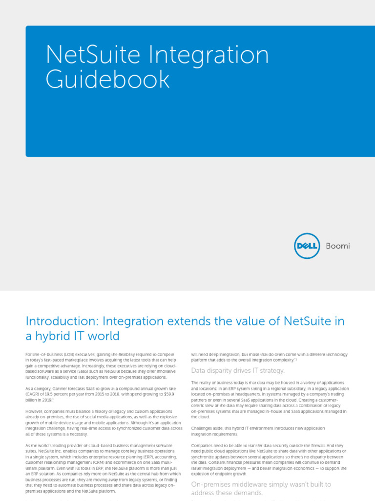 Ebook NetSuiteIntegrationGuide | PDF | Cloud Computing | Enterprise Resource Planning
