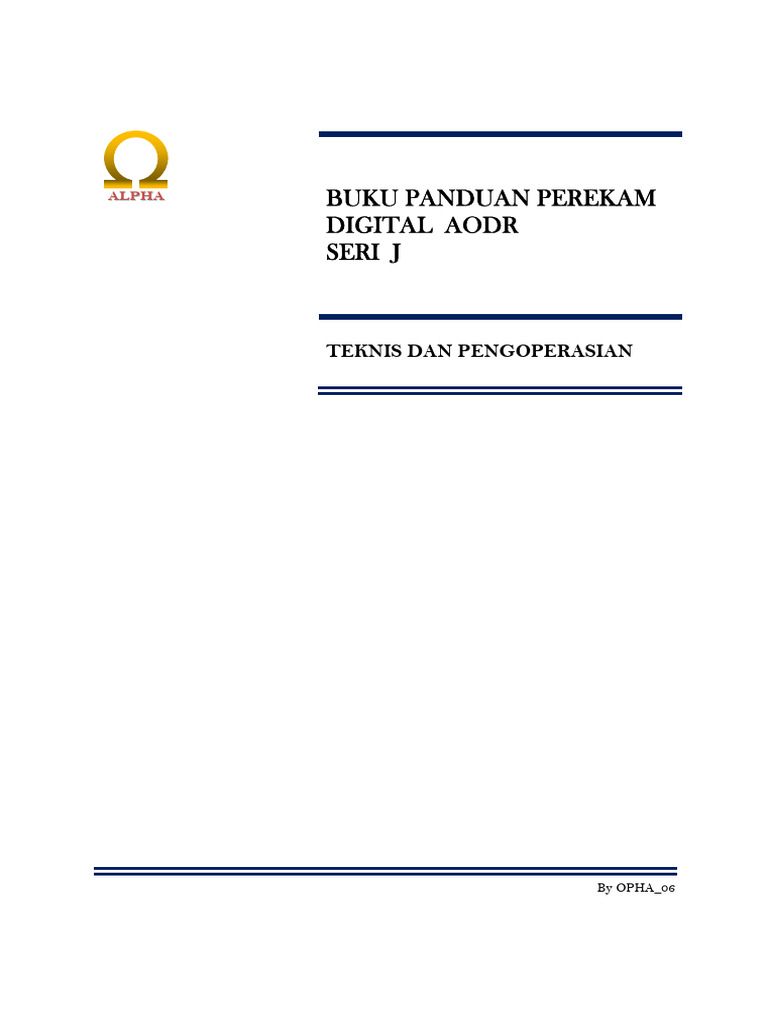 Manual Recorder Seri J | PDF | Komputer