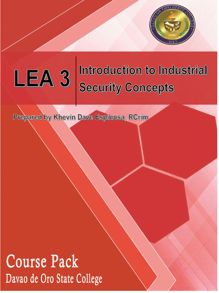 LEA 3 - Intro To Industrial Security Concepts | PDF | Security Alarm | Physical Security