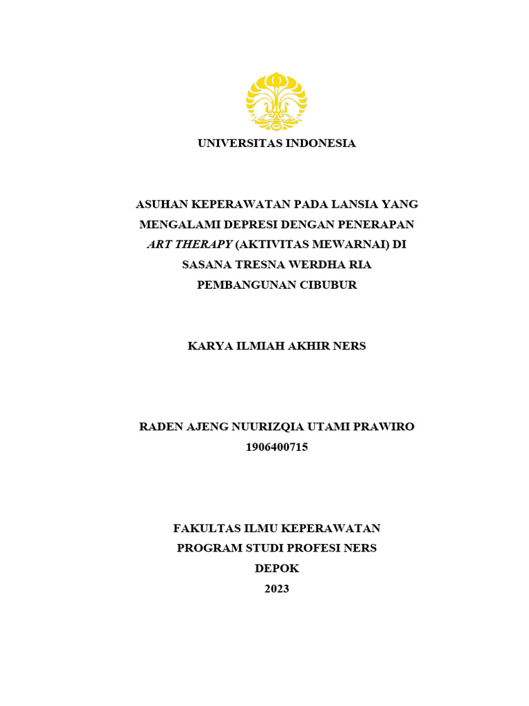 KIAN - Raden Ajeng Nuurizqia Utami Prawiro - 1906400715 - Profesi Ners FIK UI 2023 | PDF