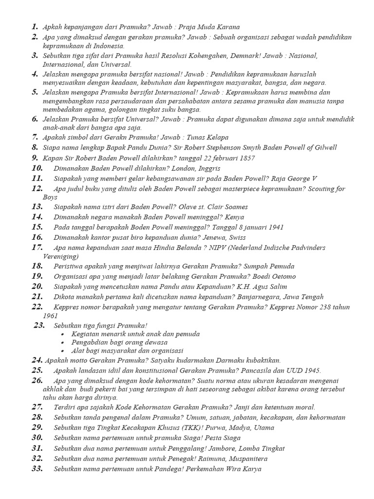 Soal Pramuka 2023 | PDF | Agama & Spiritualitas