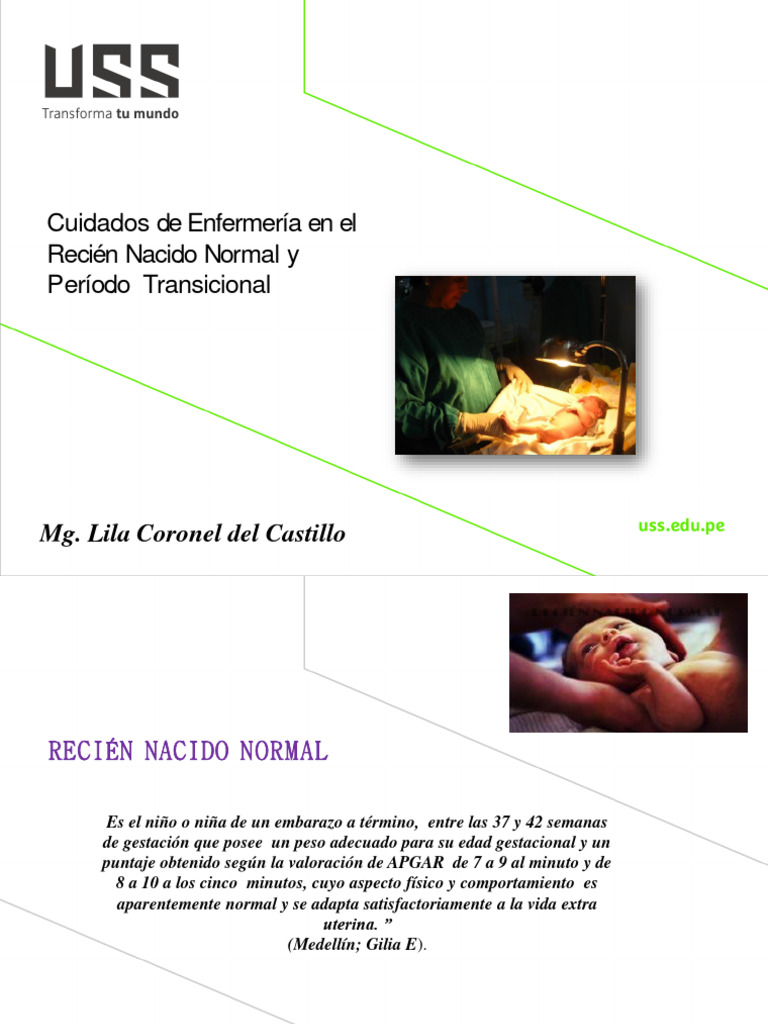 Cuidados de Enfermería en El Recién Nacido Normal y Período ...