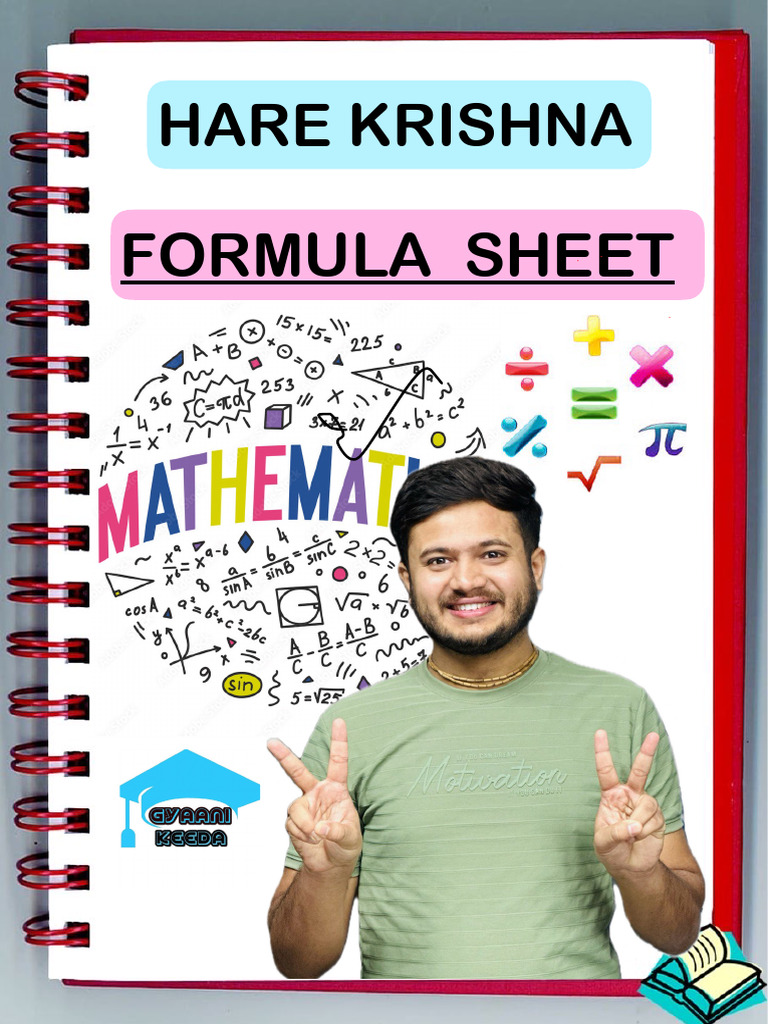 Formula Sheet Very Important Formula | PDF | Factorization | Quadratic Equation