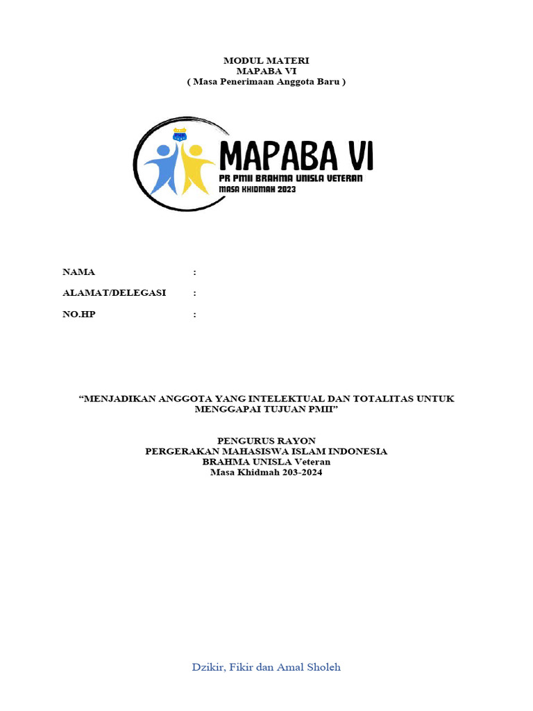 Modul Mapaba Vi | PDF | Karier & Perkembangan | Agama & Spiritualitas