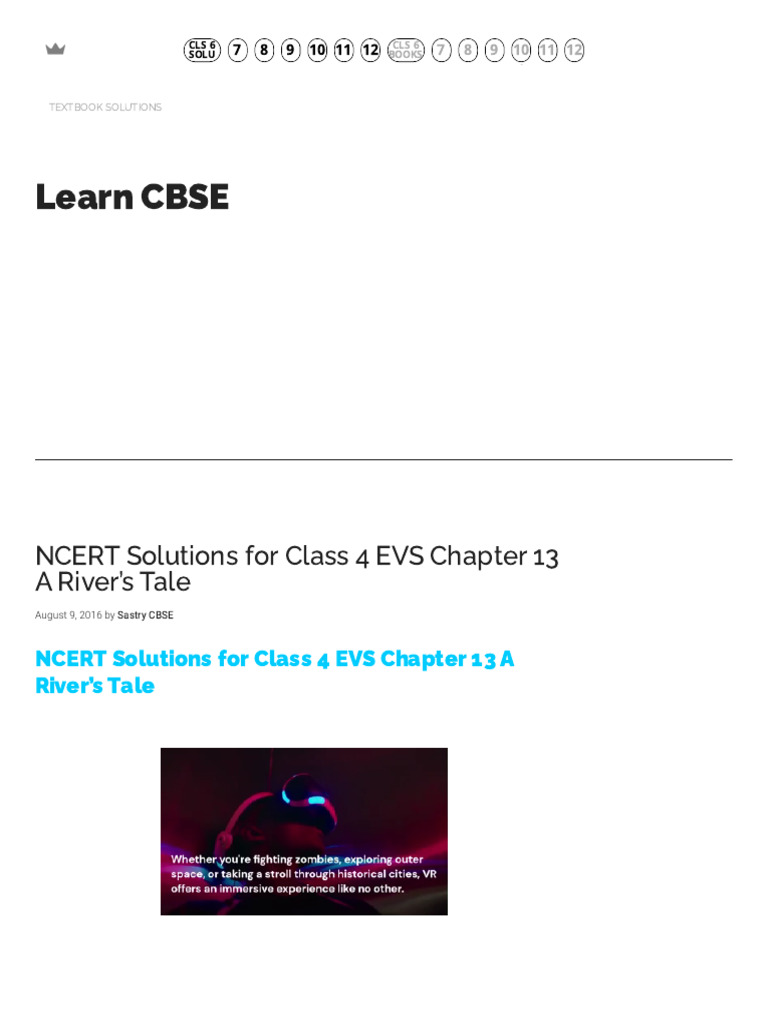 NCERT Solutions For Class 4 EVS Chapter 13 A River's Tale - Learn CBSE ...